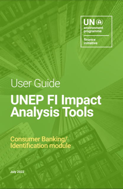 The Portfolio Impact Analysis Tools for Banks Version 3 | United Nations